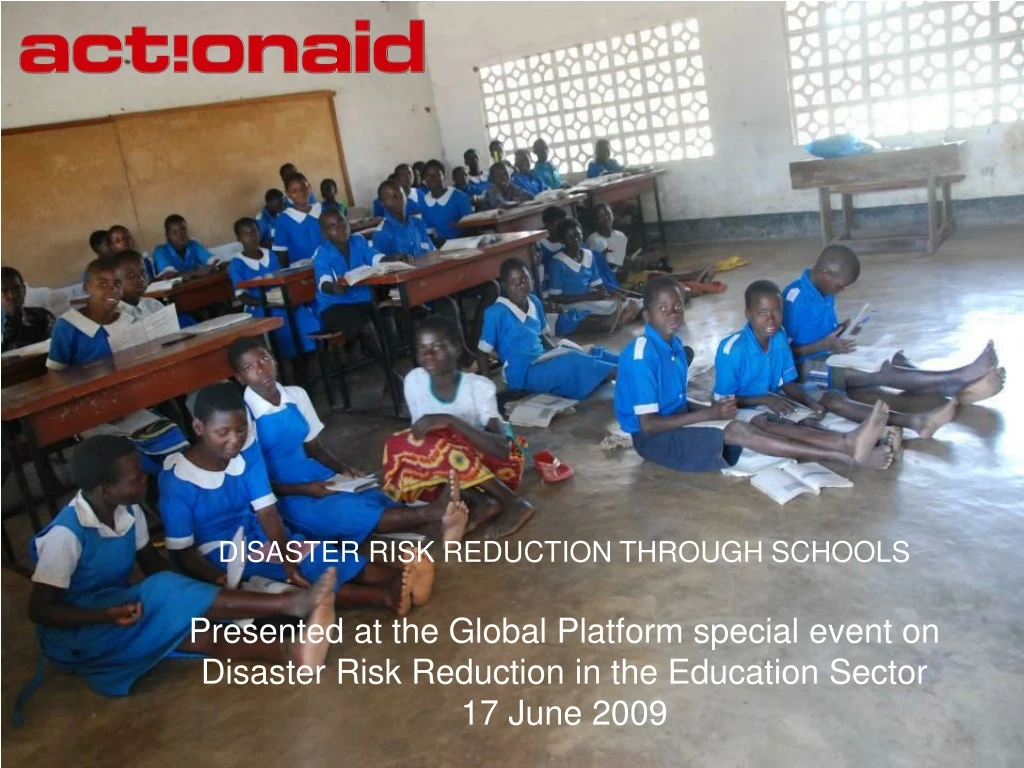 PPT - DISASTER RISK REDUCTION THROUGH SCHOOLS PowerPoint Presentation ...