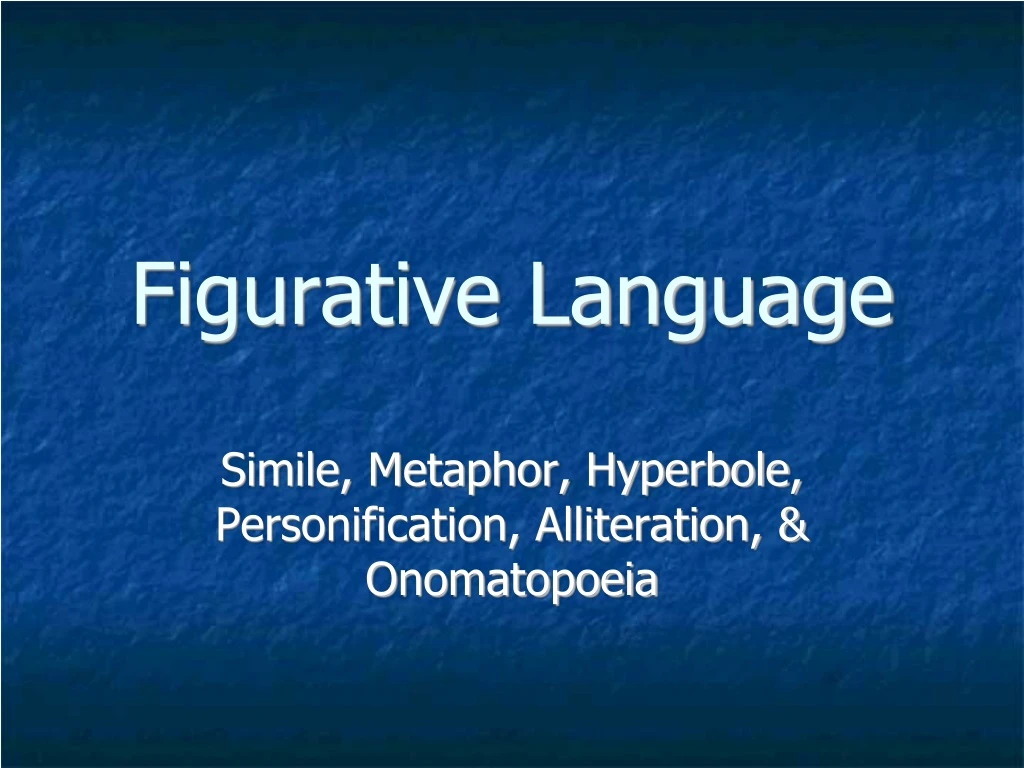 PPT - Figurative Language PowerPoint Presentation, free download - ID ...
