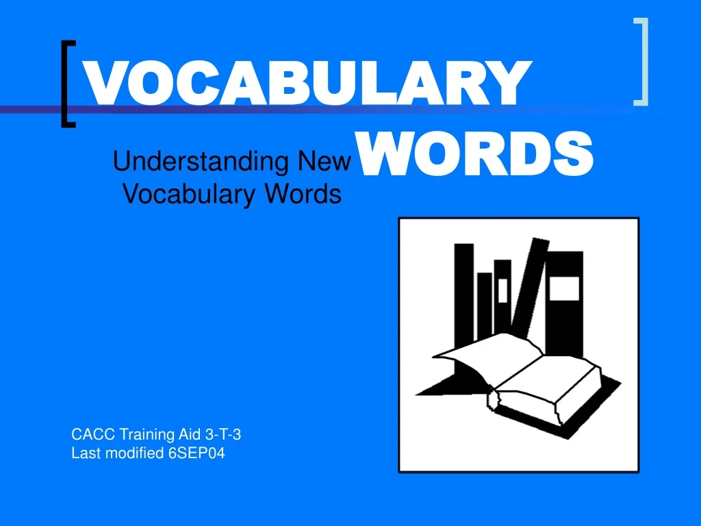 PPT - VOCABULARY WORDS PowerPoint Presentation, free download - ID:9112207