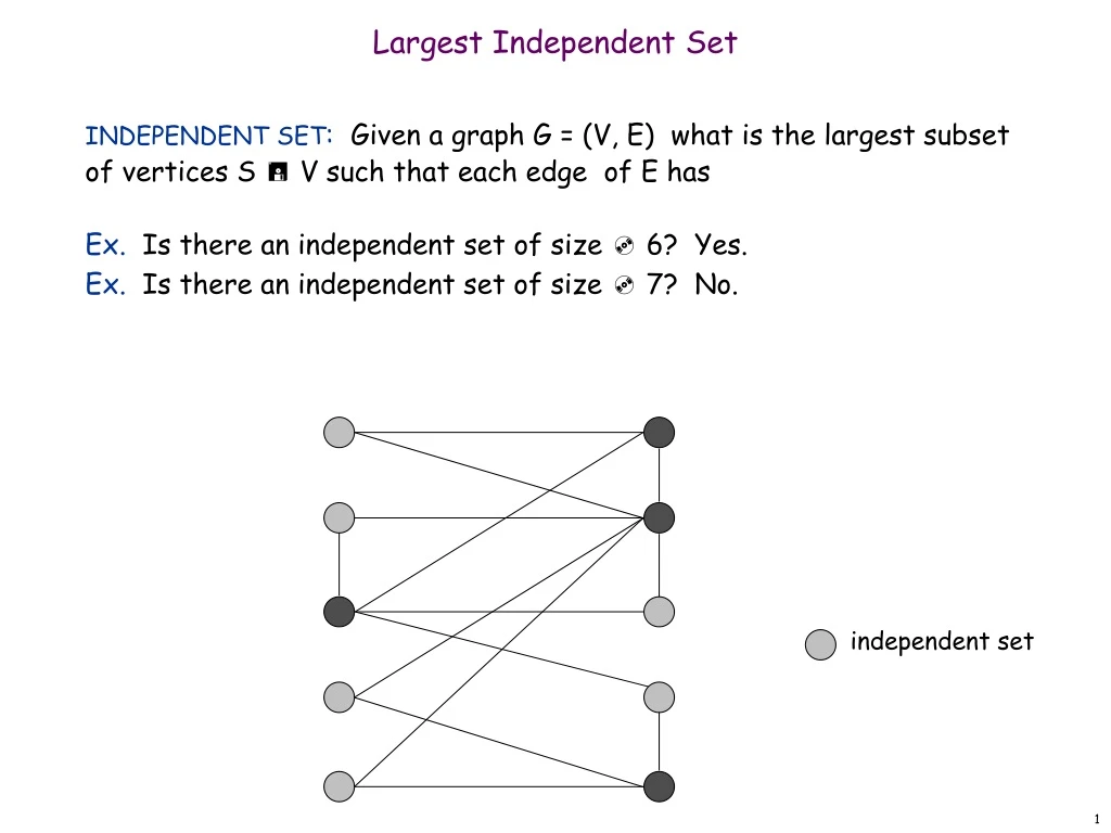 PPT - Largest Independent Set PowerPoint Presentation, free download ... PPT - Largest Independent Set PowerPoint Presentation, free download ...