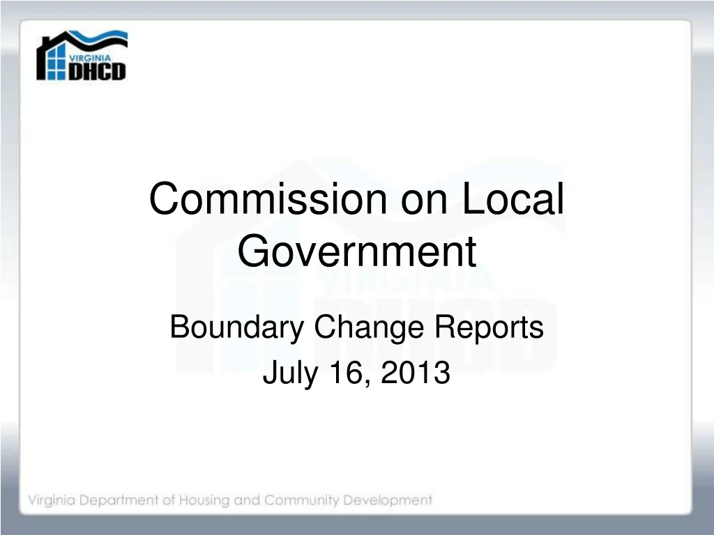 PPT - Commission on Local Government PowerPoint Presentation, free ...