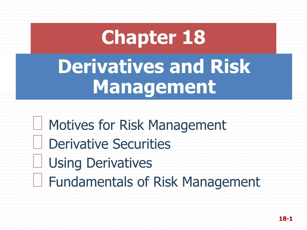 PPT - Derivatives and Risk Management PowerPoint Presentation, free ...