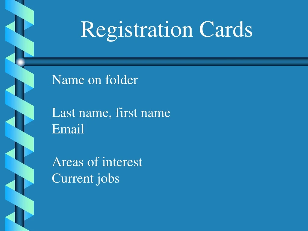 PPT - Registration Cards PowerPoint Presentation, free download - ID ...