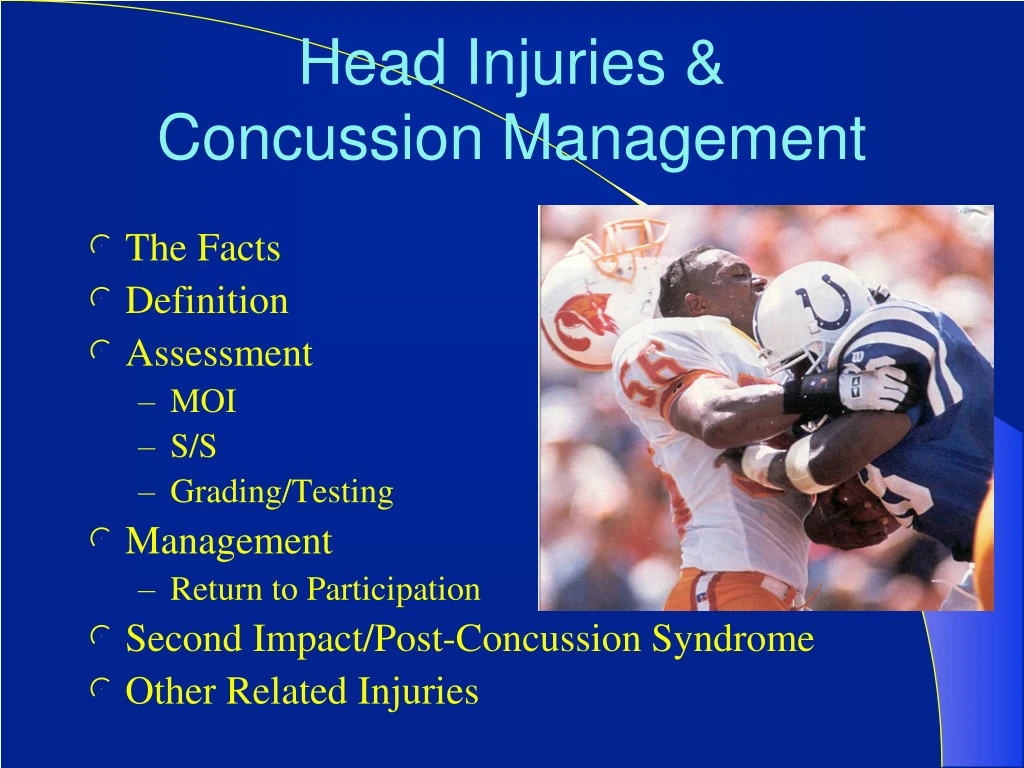 PPT - Head Injuries & Concussion Management PowerPoint Presentation ...