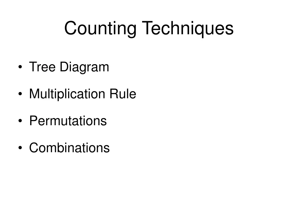 PPT - Counting Techniques PowerPoint Presentation, free download - ID ...
