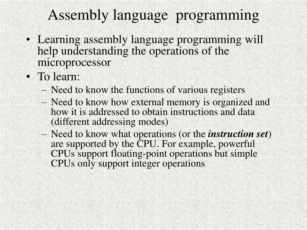 PPT - Assembly language programming PowerPoint Presentation, free ... PPT - Assembly language programming PowerPoint Presentation, free ...