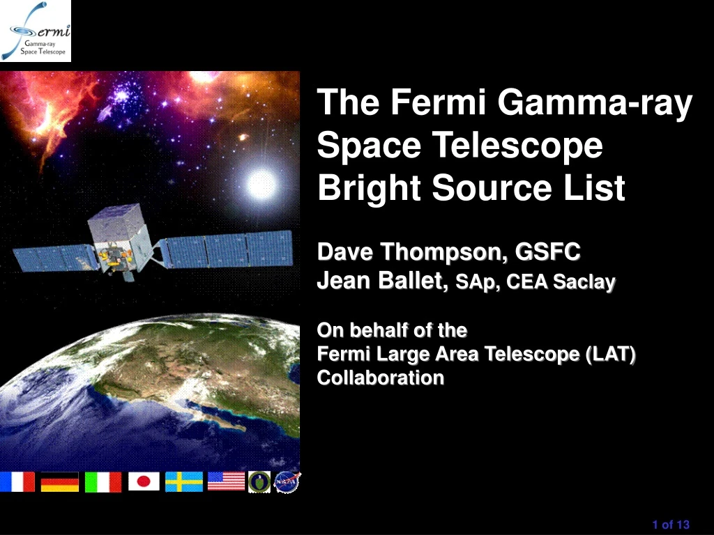 PPT - The Fermi Gamma-ray Space Telescope Bright Source List Dave ...