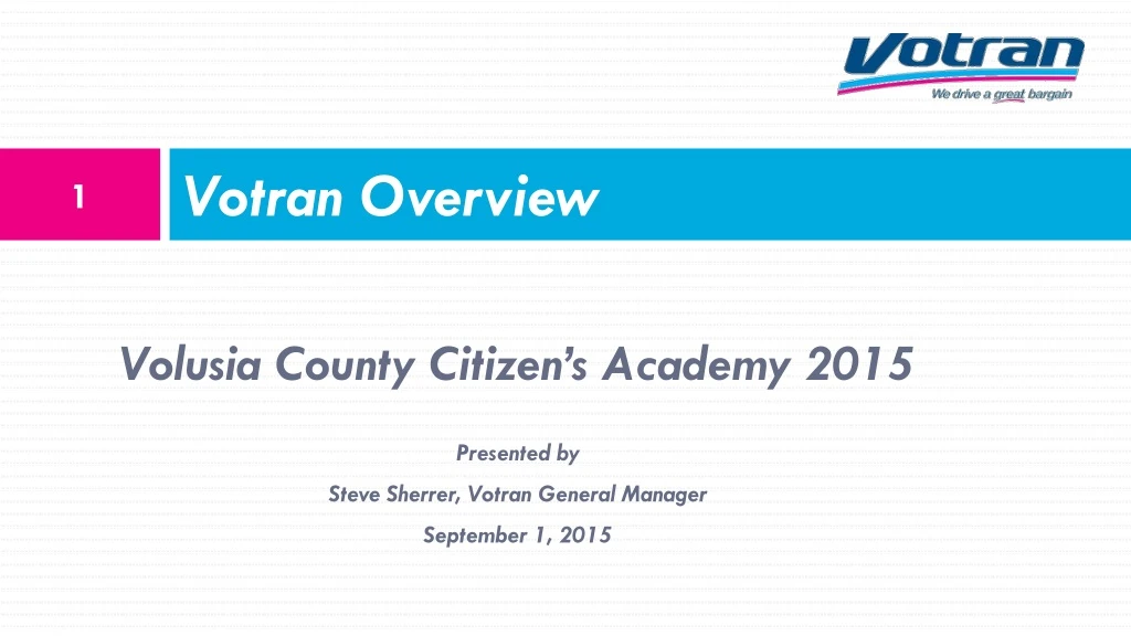 PPT - Votran Overview PowerPoint Presentation, free download - ID:9118922
