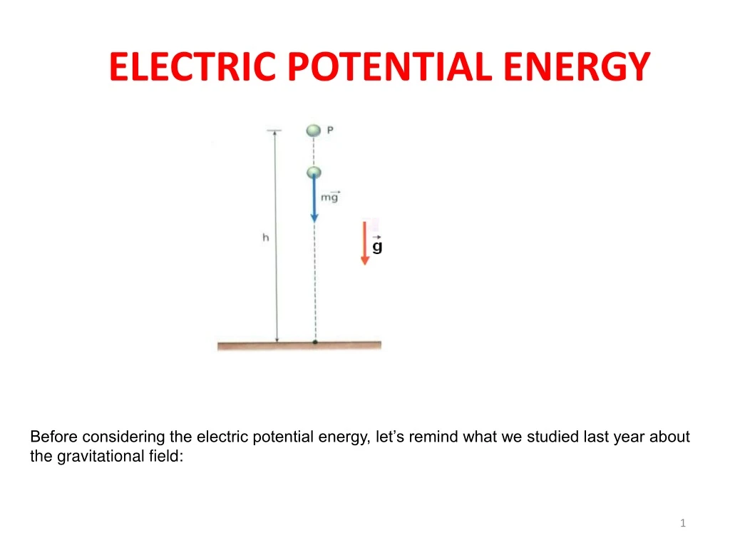 PPT - ELECTRIC POTENTIAL ENERGY PowerPoint Presentation, free download ...
