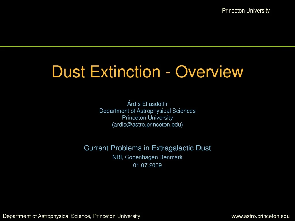 PPT - Dust Extinction - Overview PowerPoint Presentation, free download ...