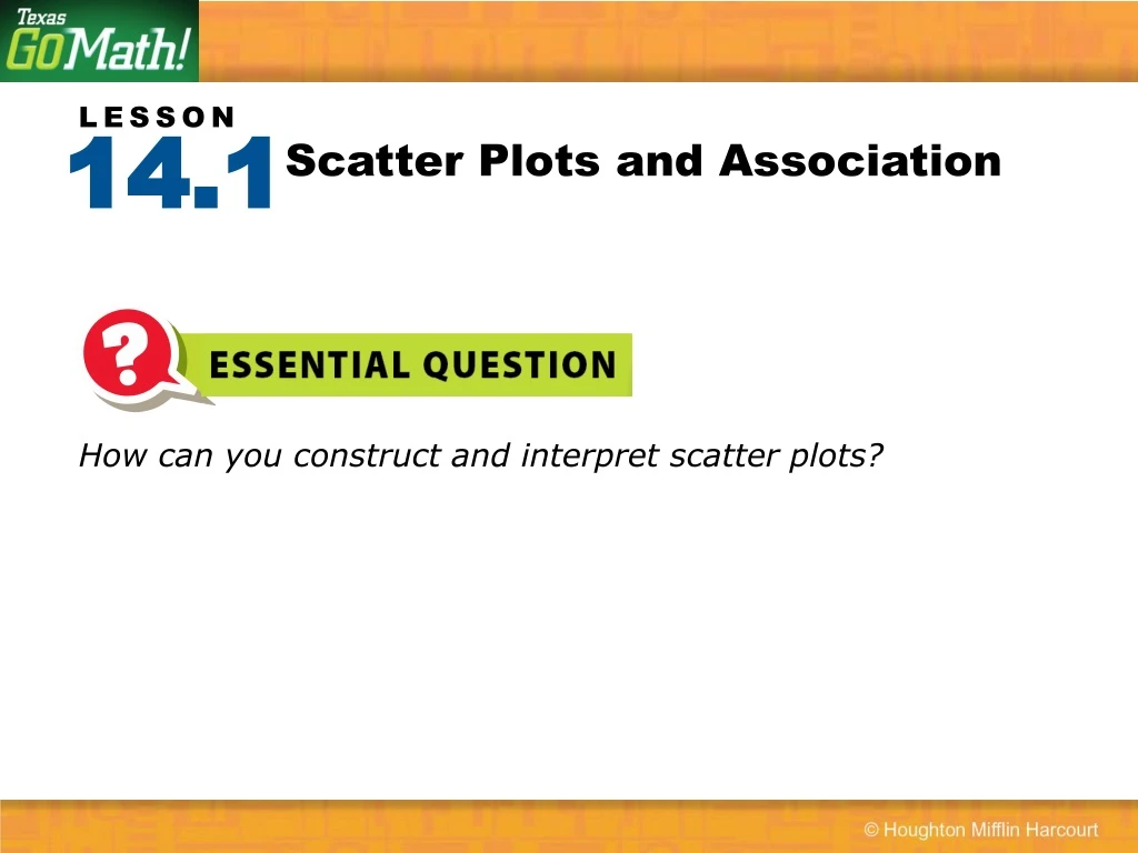 PPT - Scatter Plots and Association PowerPoint Presentation, free ...
