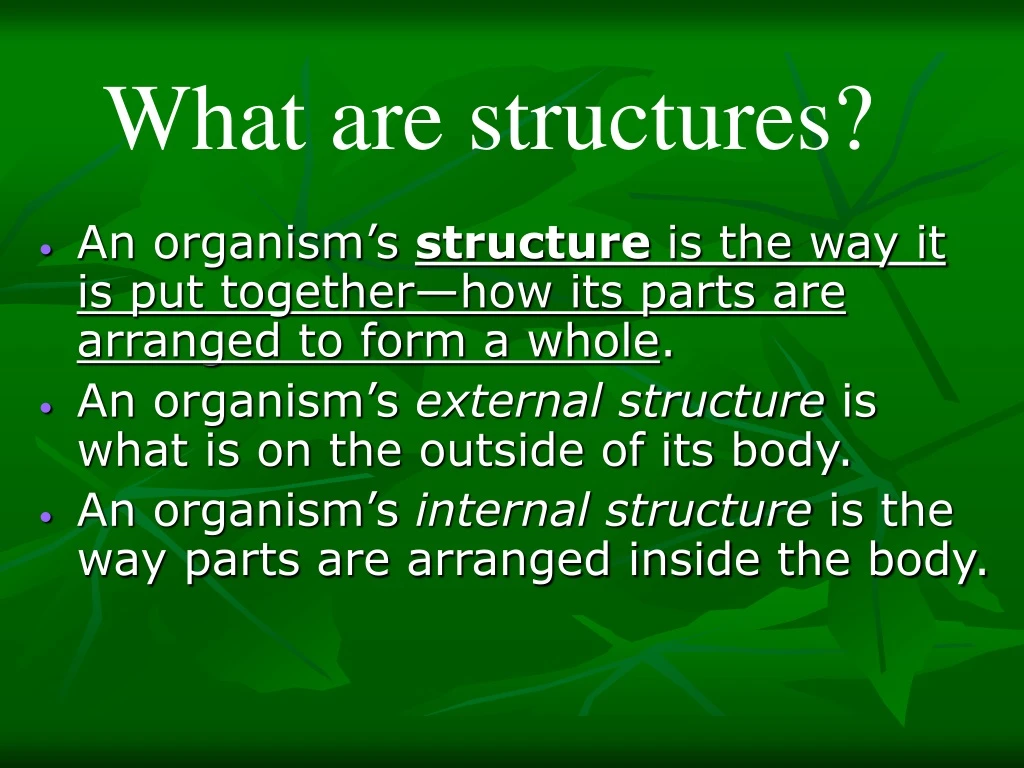 PPT - What are structures? PowerPoint Presentation, free download - ID ...