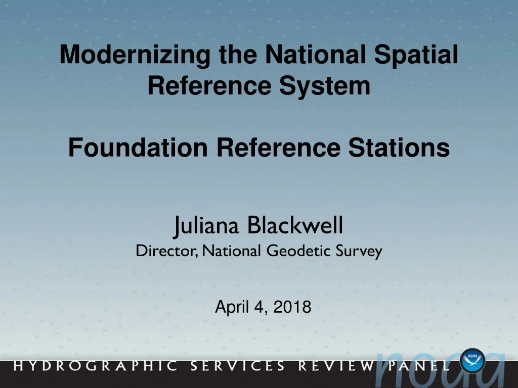PPT - Modernizing the National Spatial Reference System Foundation Reference Stations PowerPoint ...