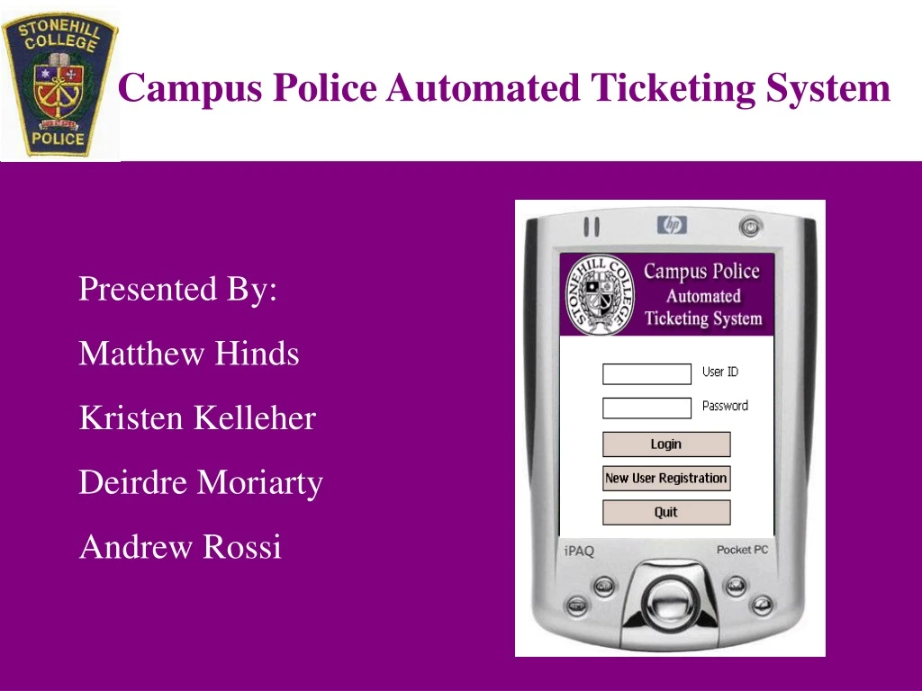 PPT - Campus Police Automated Ticketing System PowerPoint Presentation ...