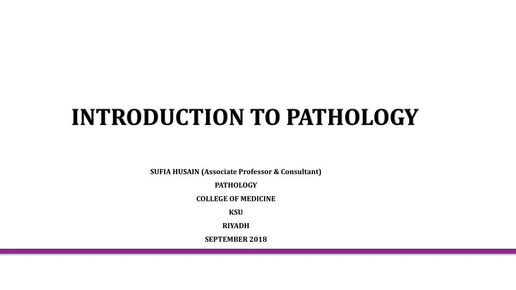 PPT - INTRODUCTION TO PATHOLOGY PowerPoint Presentation, free download ...