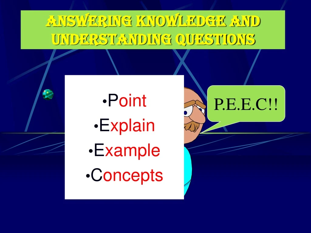 PPT - Answering Knowledge and Understanding Questions PowerPoint ...