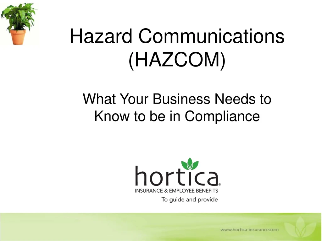 PPT - Hazard Communications (HAZCOM) PowerPoint Presentation, free ...