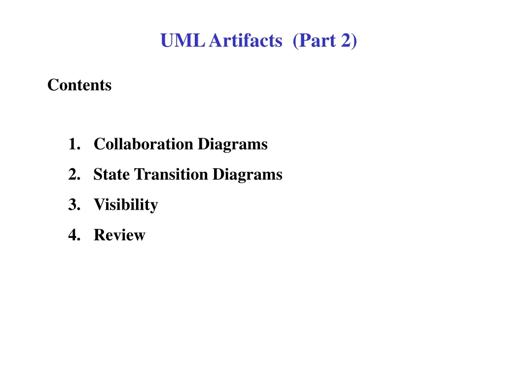 PPT - UML Artifacts (Part 2) PowerPoint Presentation, free download ...