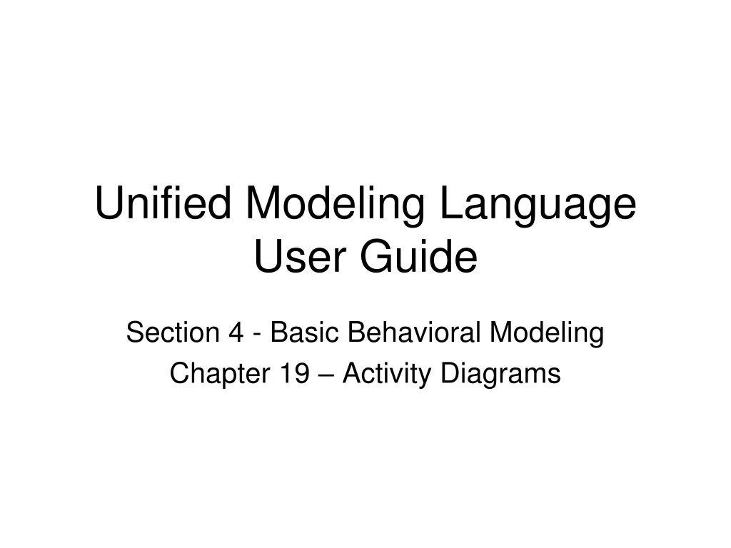 PPT - Unified Modeling Language User Guide PowerPoint Presentation ...