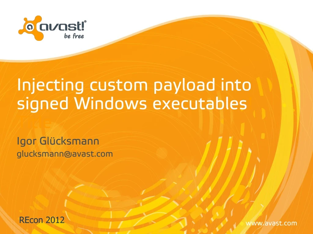 Ppt Injecting Custom Payload Into Signed Windows Executables Title Powerpoint Presentation