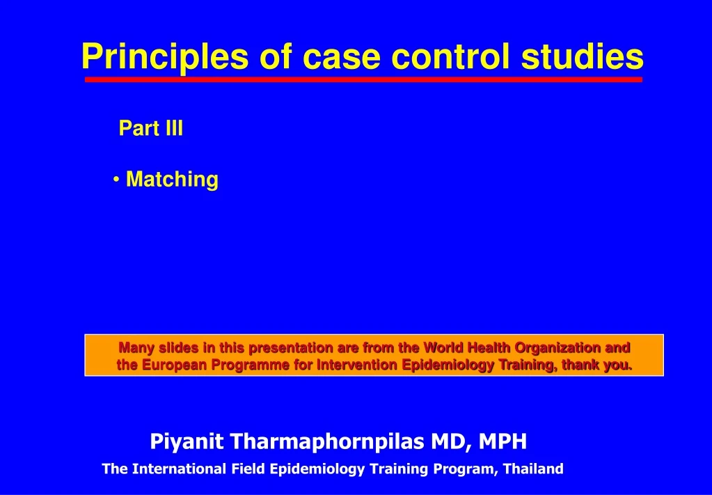 PPT - Principles of case control studies PowerPoint Presentation, free ...