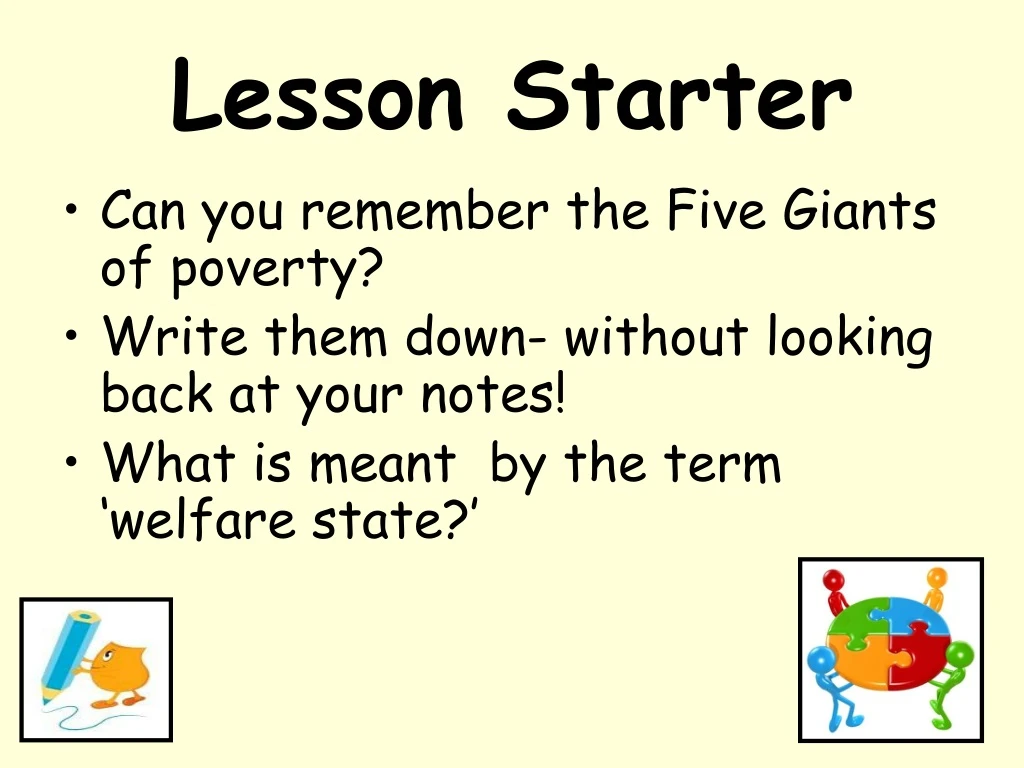 PPT - Lesson Starter PowerPoint Presentation, free download - ID:9128605