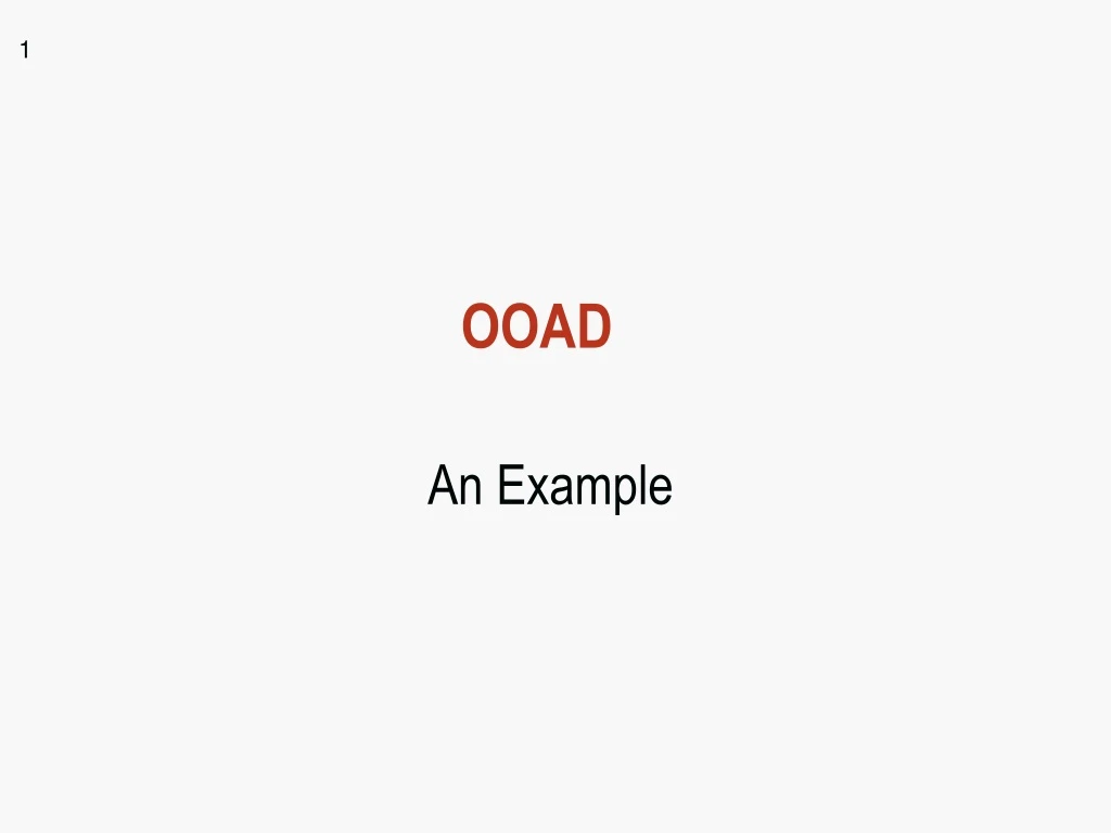 PPT - OOAD PowerPoint Presentation, free download - ID:9129114