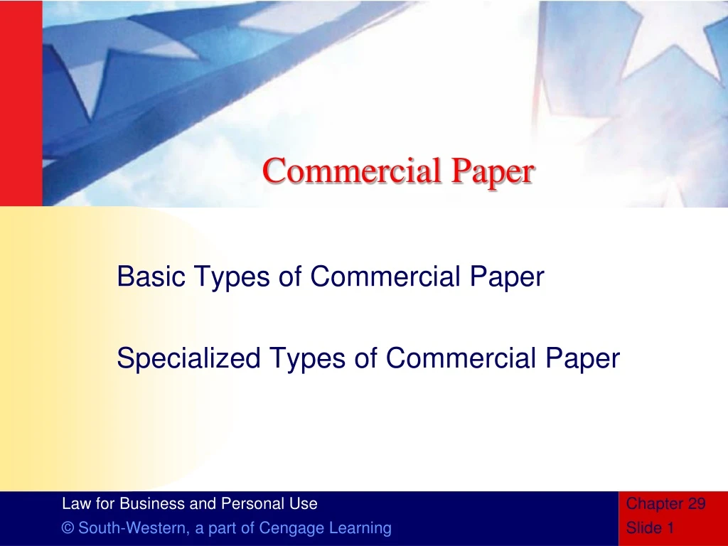 PPT - Commercial Paper PowerPoint Presentation, free download - ID:9129182