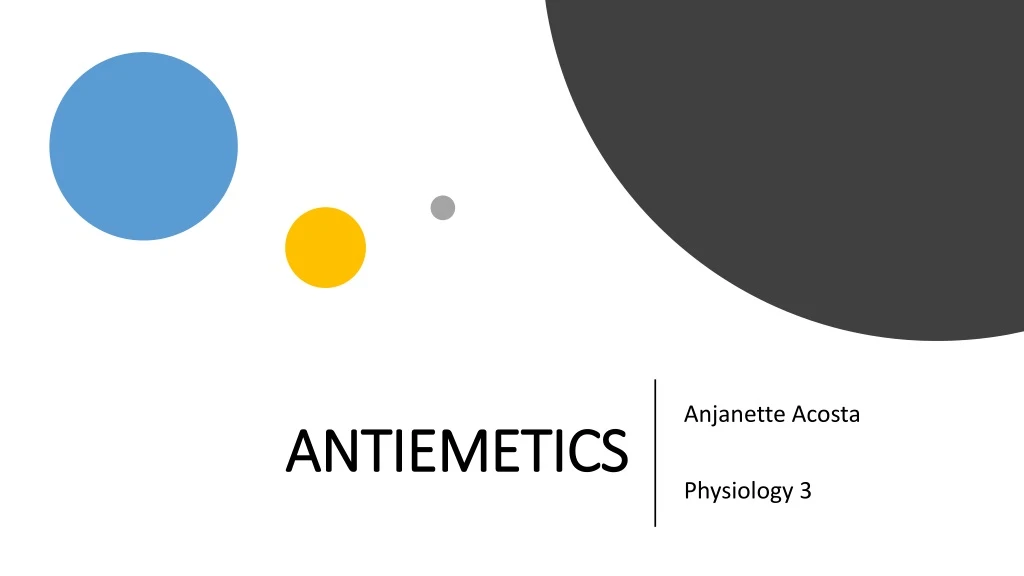 PPT - ANTIEMETICS PowerPoint Presentation, free download - ID:9129321