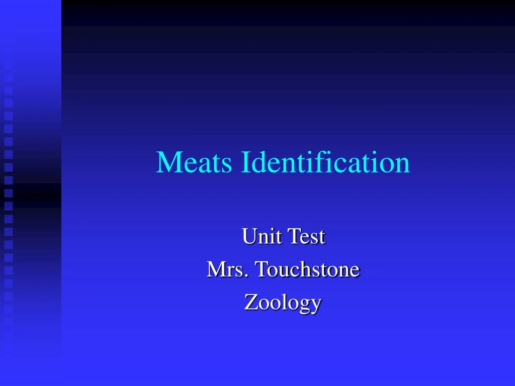 PPT - Meats Identification PowerPoint Presentation, free download - ID ...