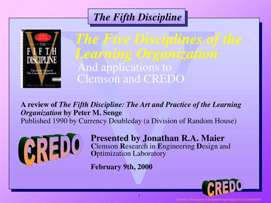 PPT - The Five Disciplines of the Learning Organization PowerPoint ...