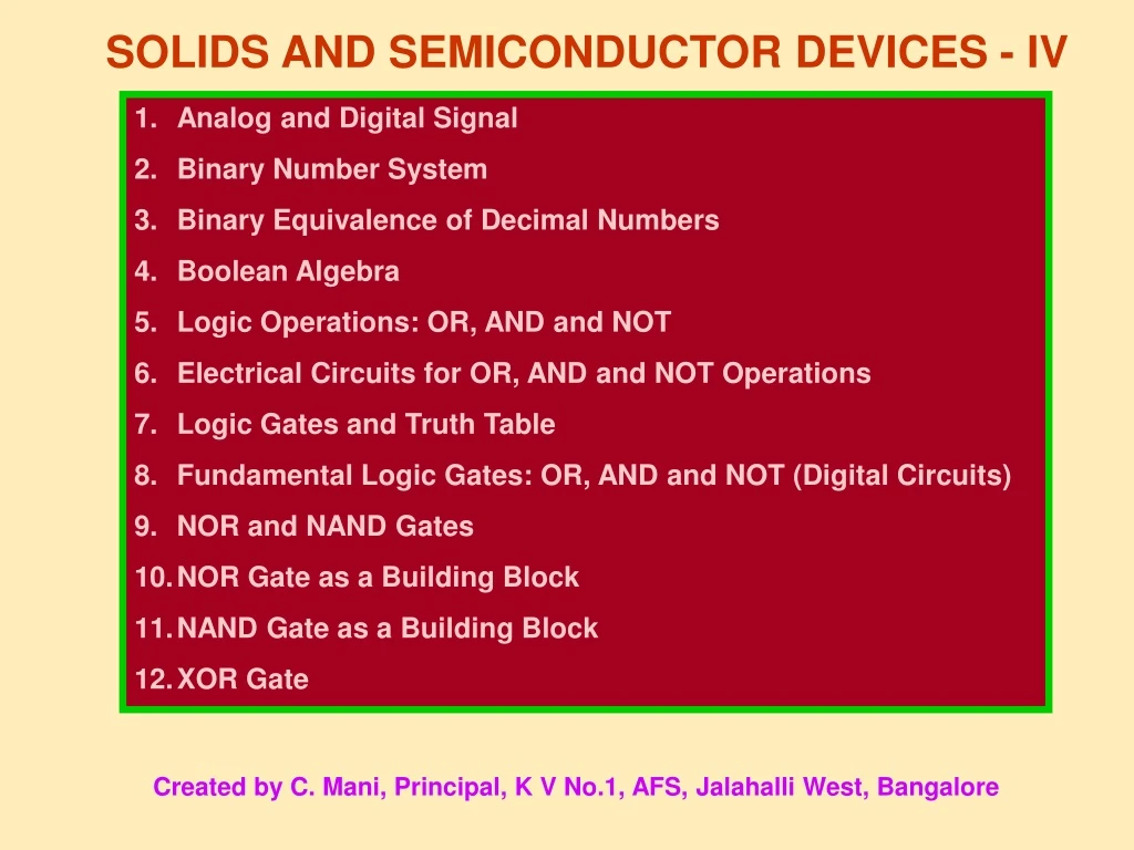 PPT - SOLIDS AND SEMICONDUCTOR DEVICES - IV PowerPoint Presentation ...
