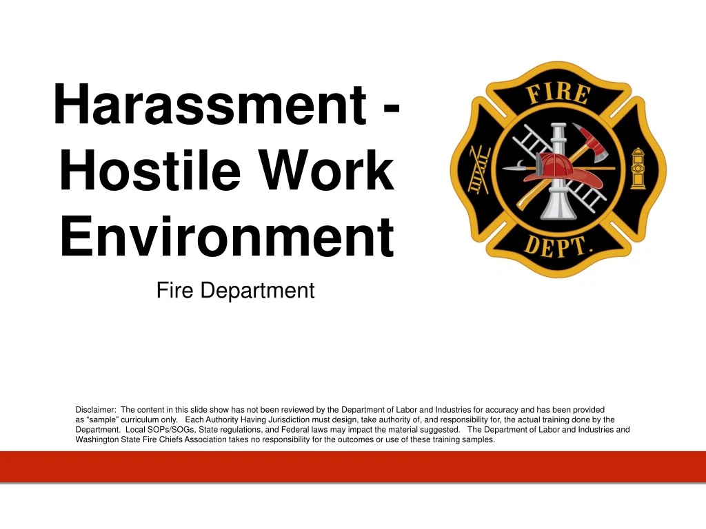 PPT - Harassment - Hostile Work Environment PowerPoint Presentation ...