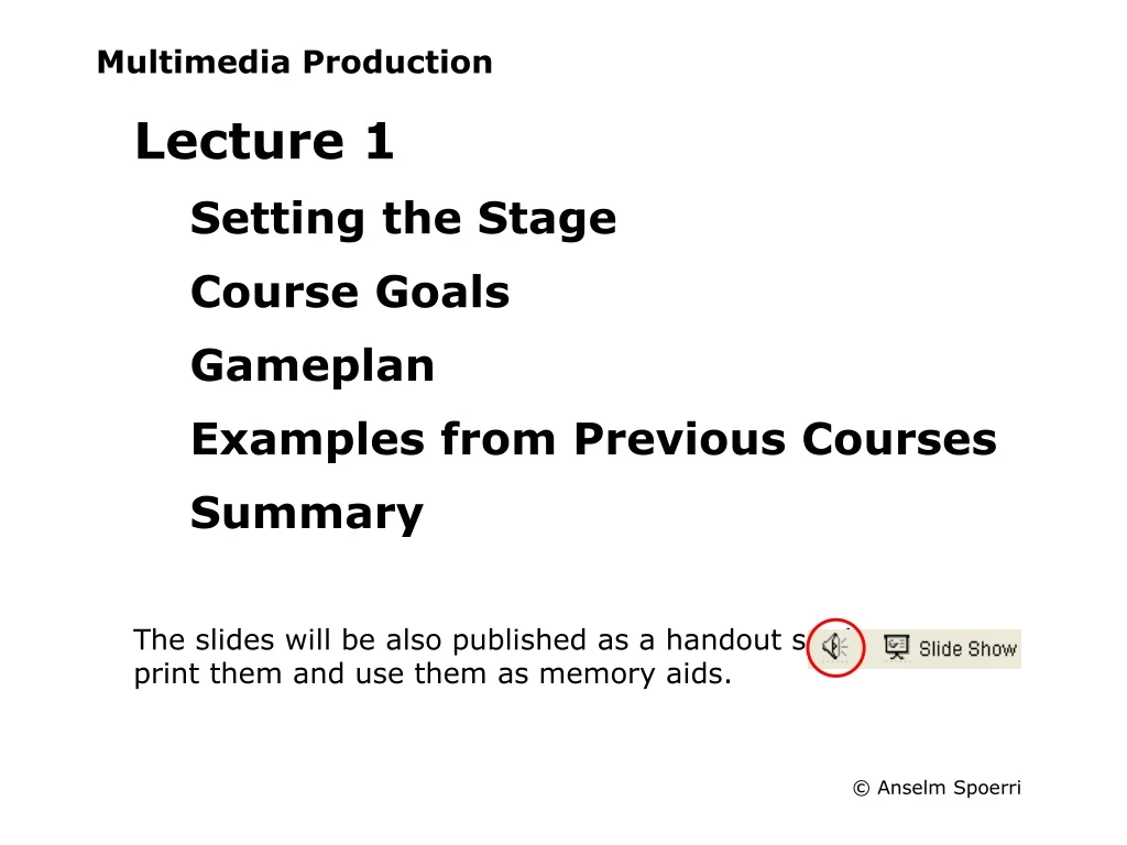 PPT - Multimedia Production PowerPoint Presentation, free download - ID ...