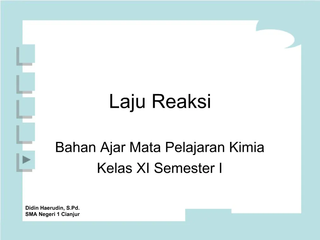 PPT - Laju Reaksi PowerPoint Presentation, free download - ID:913329