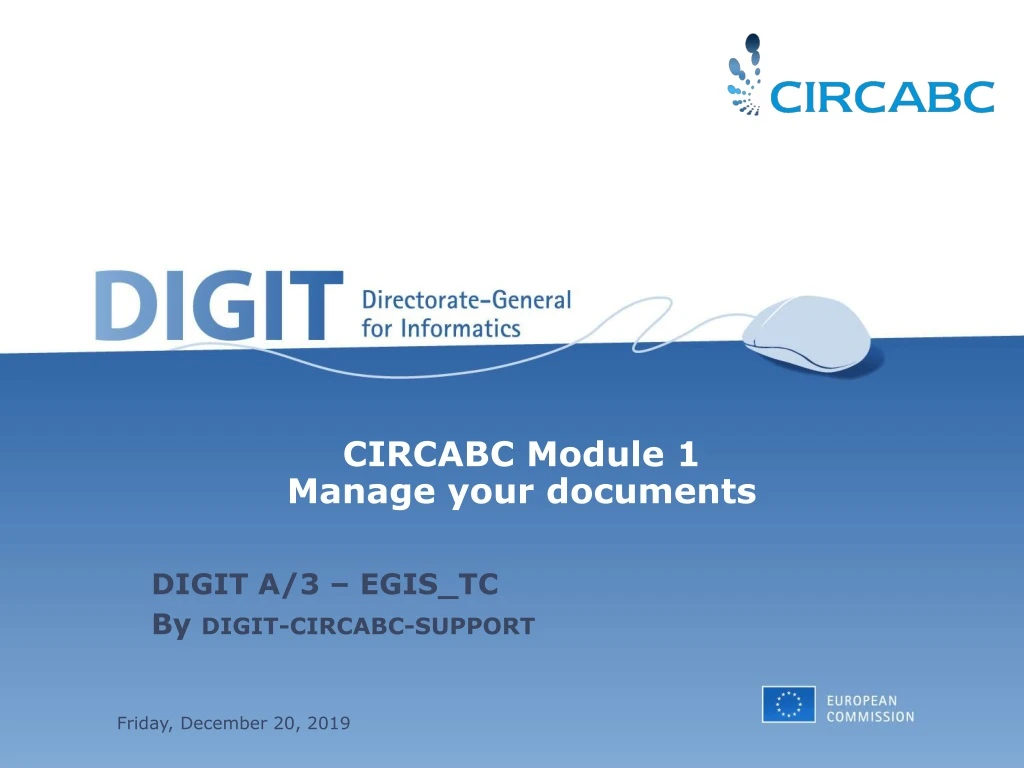 PPT - CIRCABC Module 1 Manage your documents PowerPoint Presentation - ID:9133688