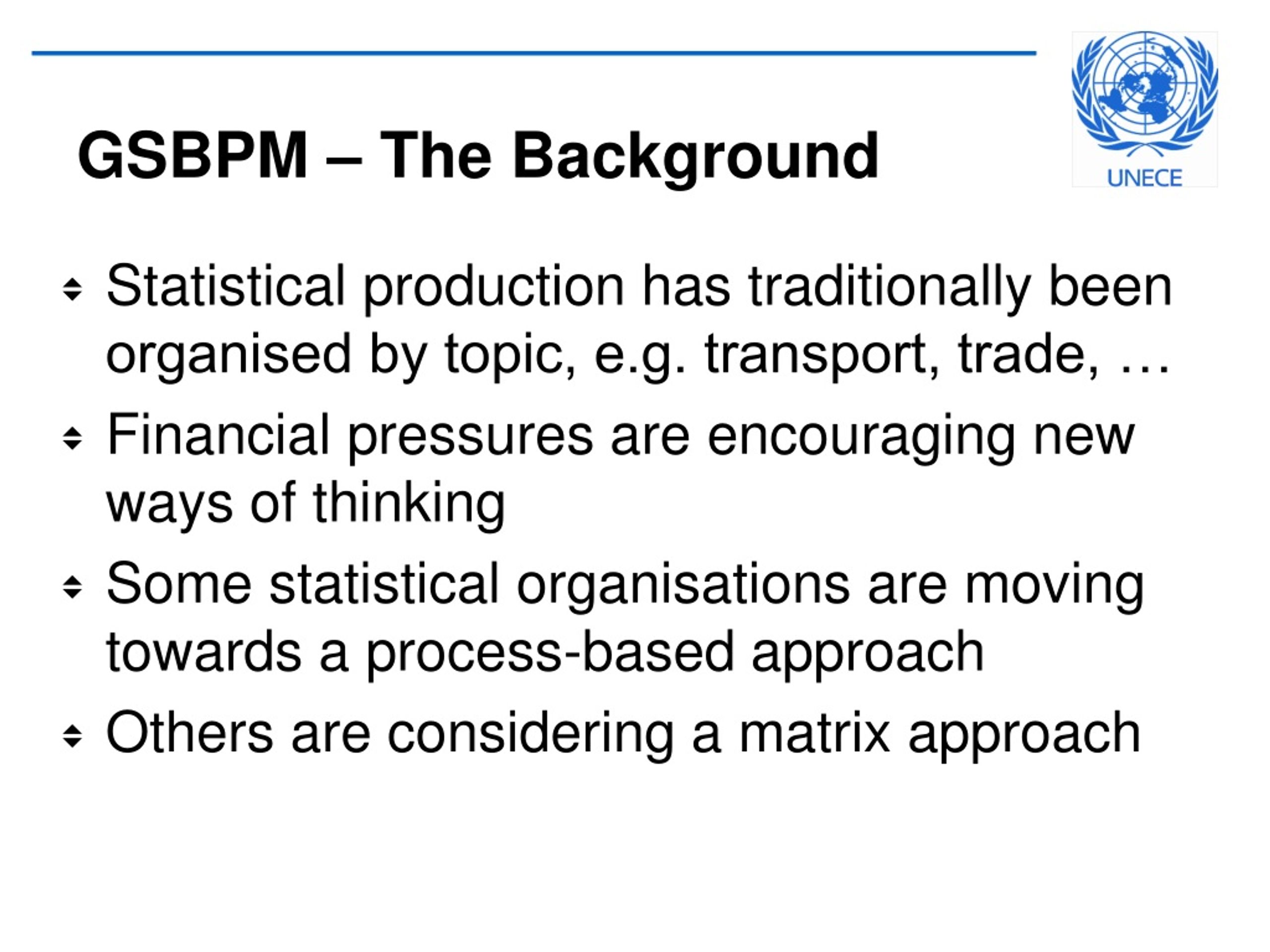 PPT - Applying the Generic Statistical Business Process Model to ...