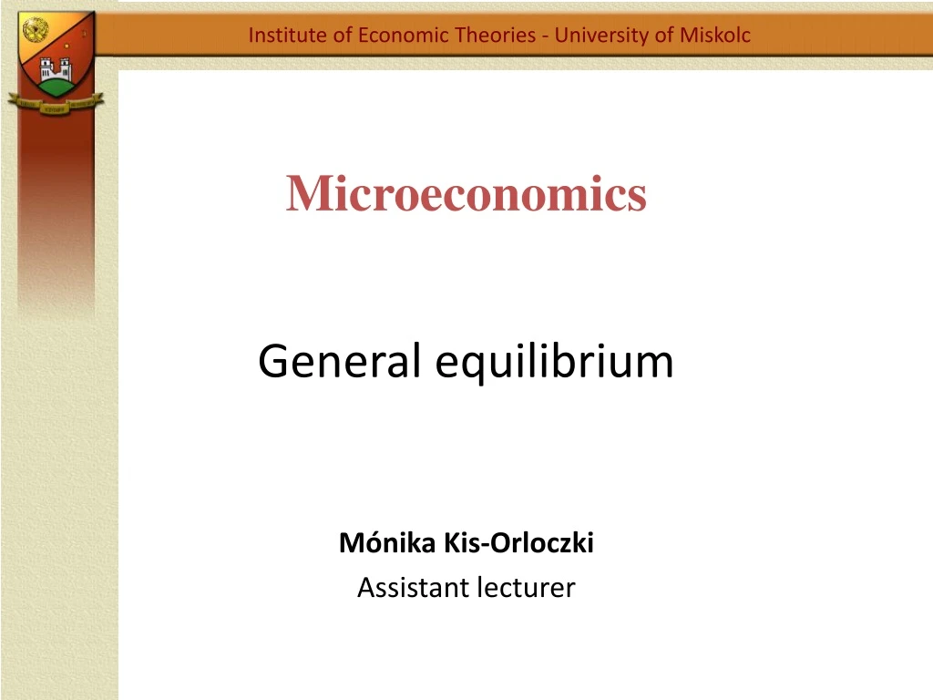 PPT - Microeconomics General equilibrium PowerPoint Presentation, free ...