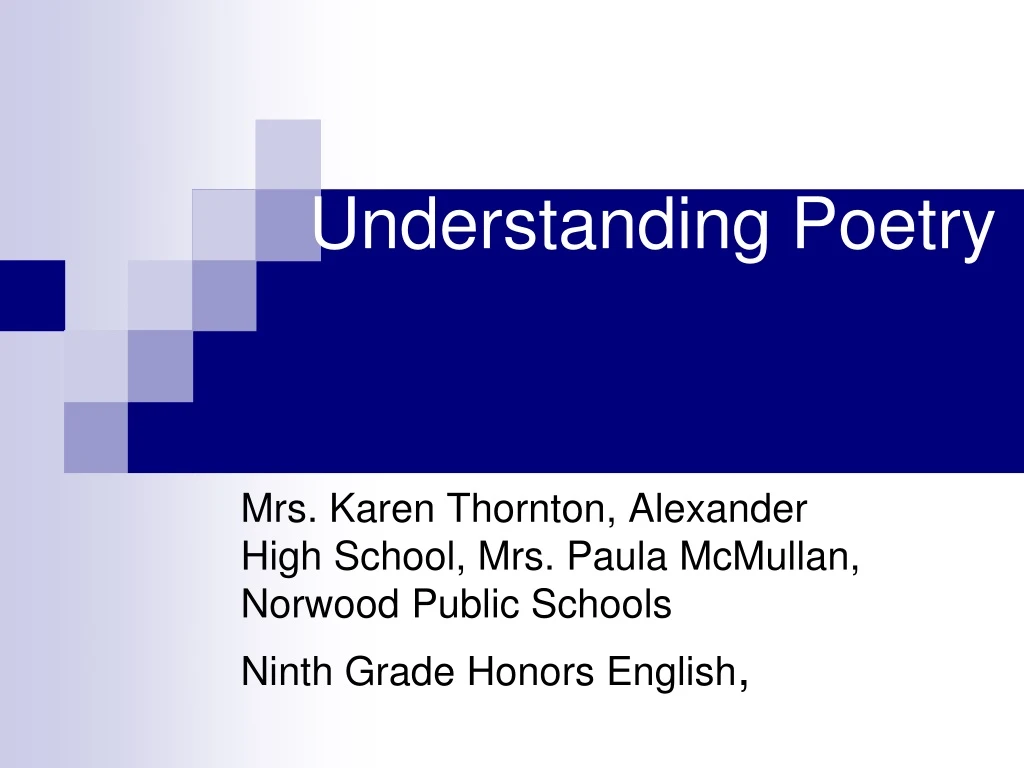 PPT - Understanding Poetry PowerPoint Presentation, free download - ID ...