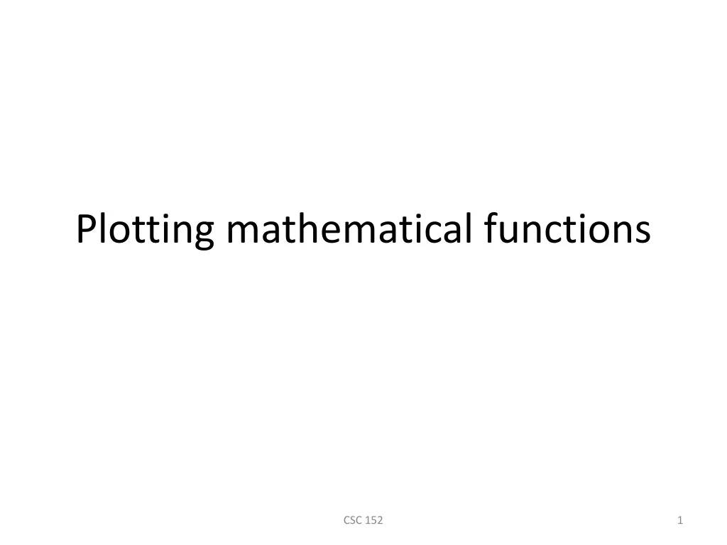 PPT - Plotting mathematical functions PowerPoint Presentation, free ...