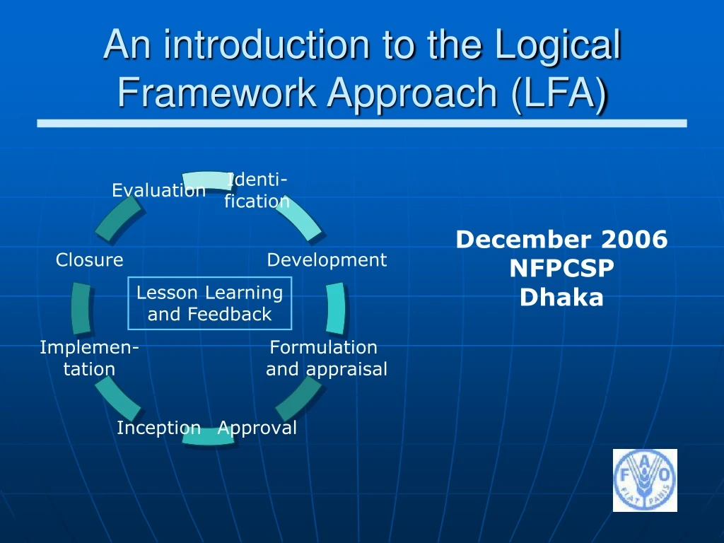 Ppt An Introduction To The Logical Framework Approach Lfa Powerpoint Presentation Id9136918