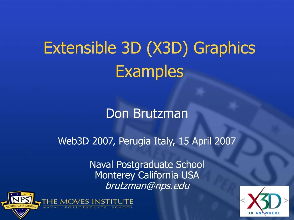 PPT - Extensible 3D (X3D) Graphics Examples PowerPoint Presentation ...