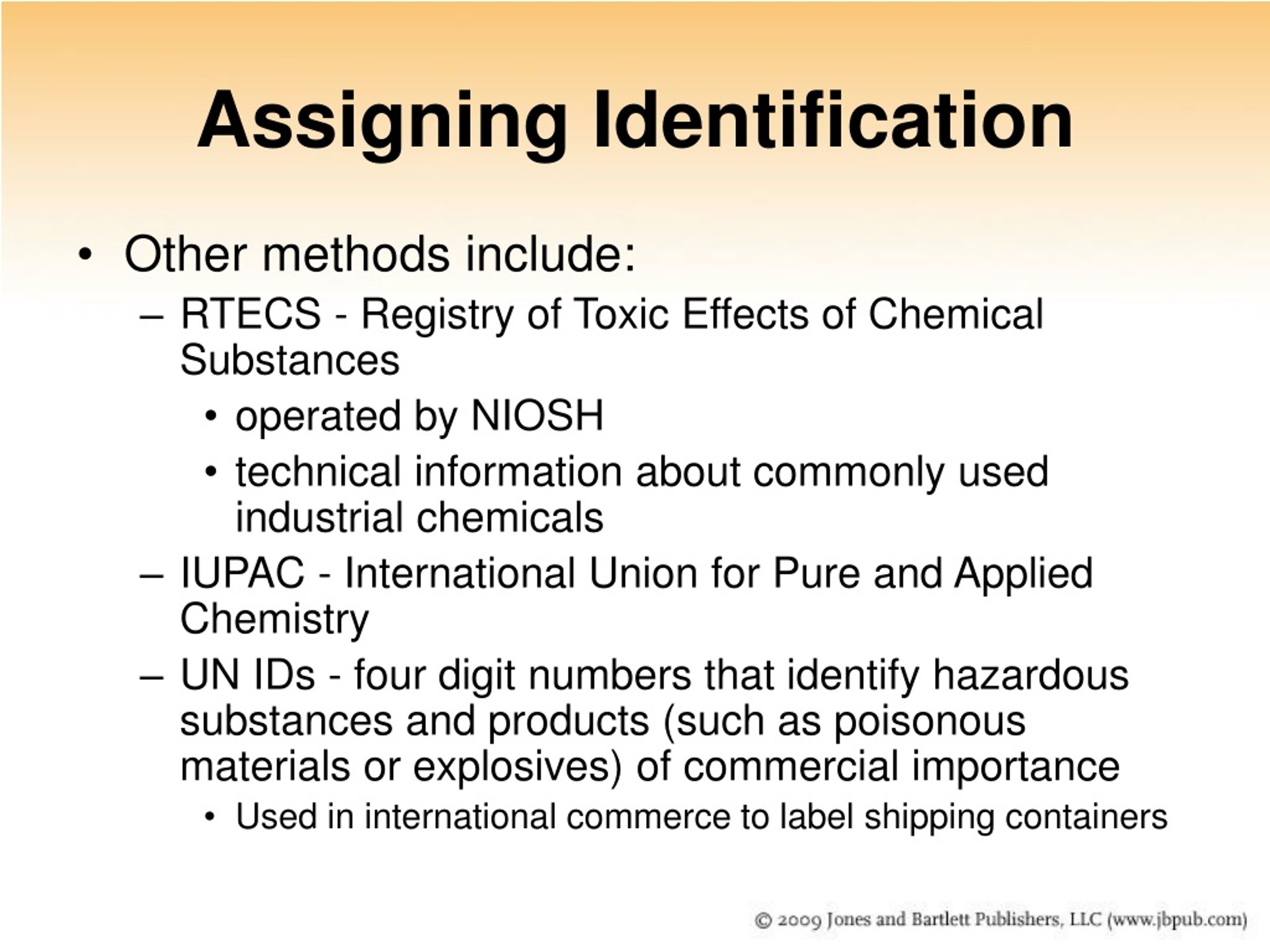 PPT - Chapter 2: Chemical Properties and Information Resources on ...