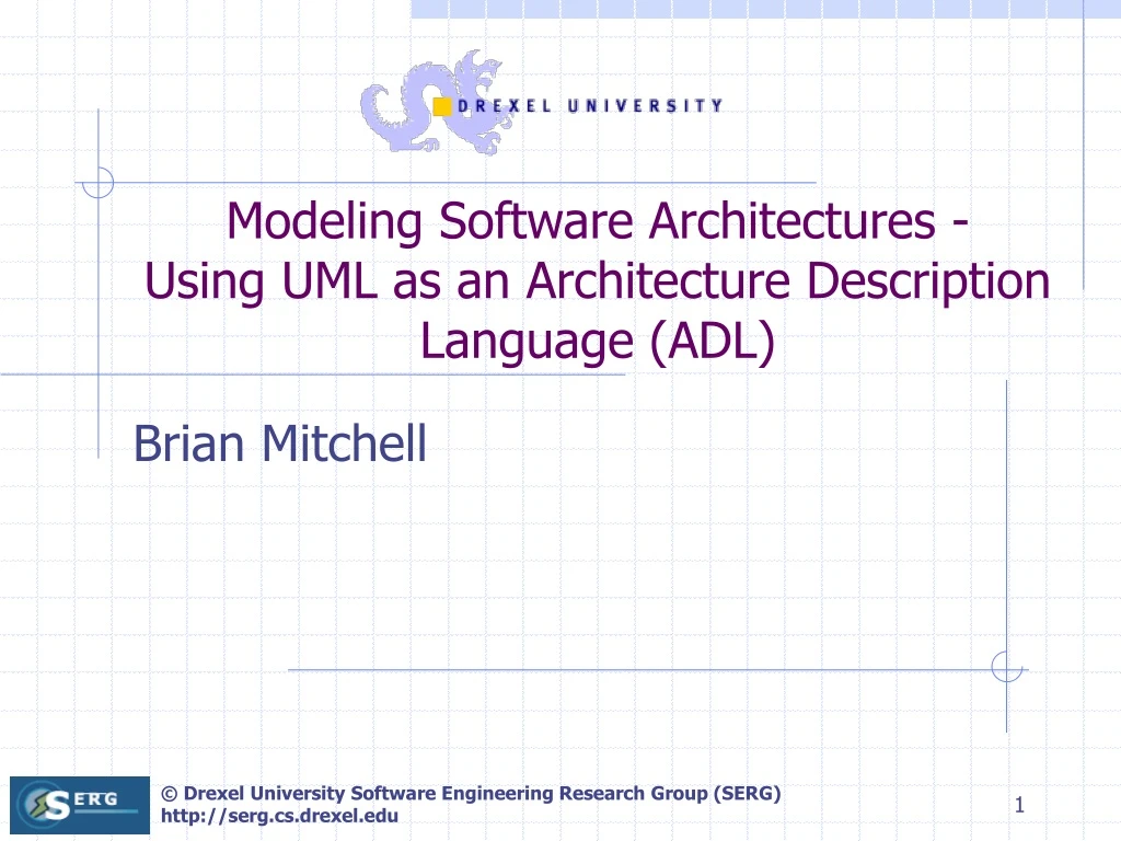 Ppt Modeling Software Architectures Using Uml As An Architecture