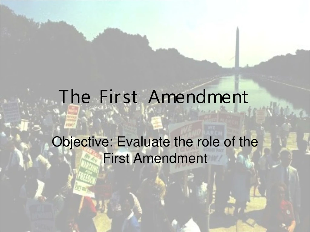 PPT - The First Amendment PowerPoint Presentation, free download - ID ...
