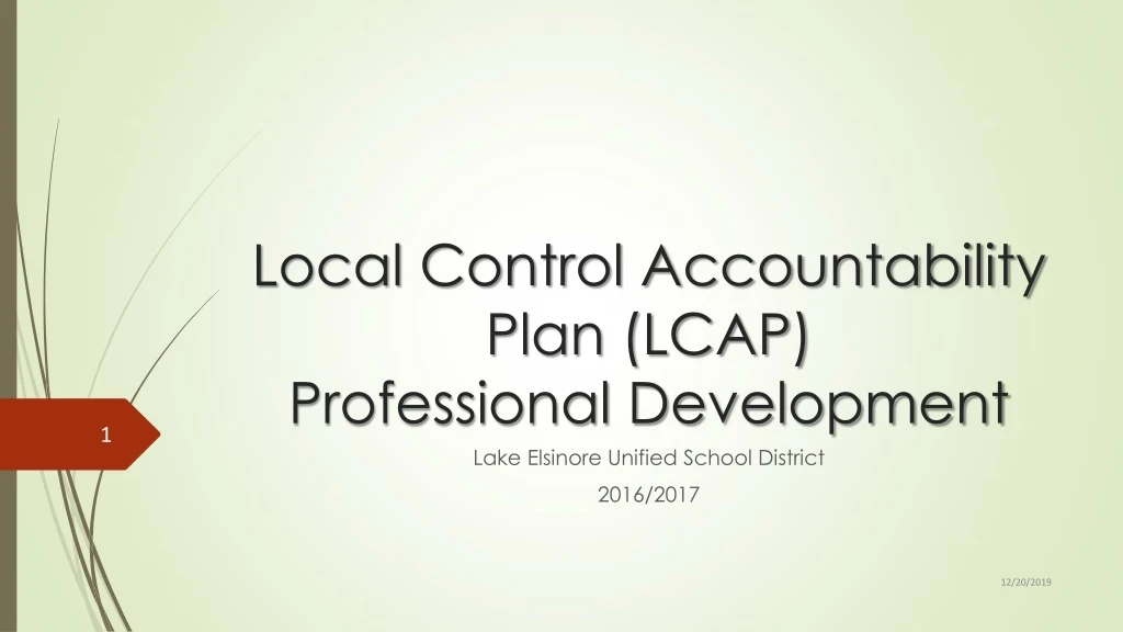 PPT - Local Control Accountability Plan (LCAP) Professional Development ...