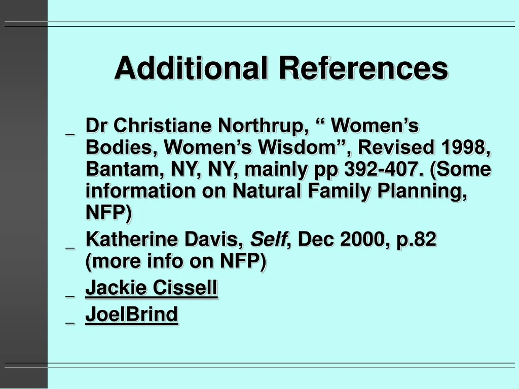 PPT - Additional References PowerPoint Presentation, free download - ID ...