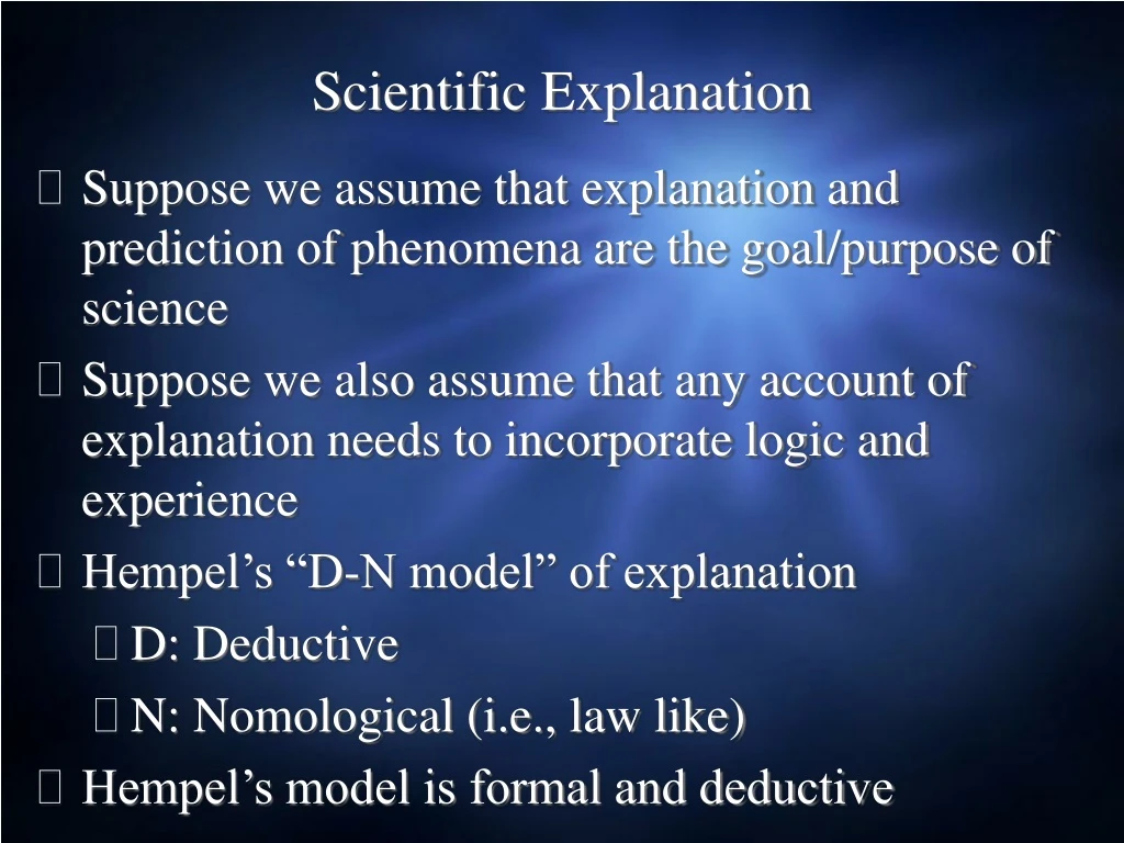 PPT - Scientific Explanation PowerPoint Presentation, free download ...