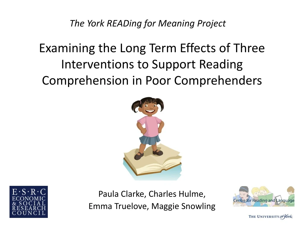 PPT - Paula Clarke, Charles Hulme, Emma Truelove, Maggie Snowling ...