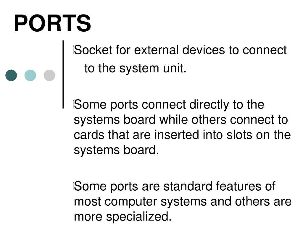 PPT - PORTS PowerPoint Presentation, free download - ID:9141457